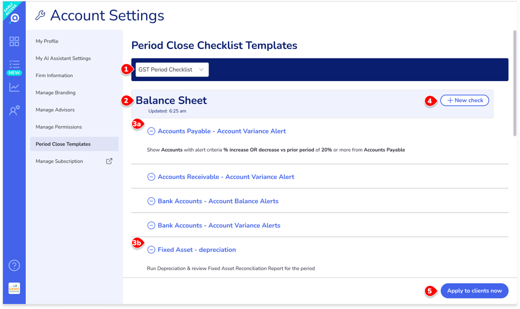 How to use the Period Close Checklist