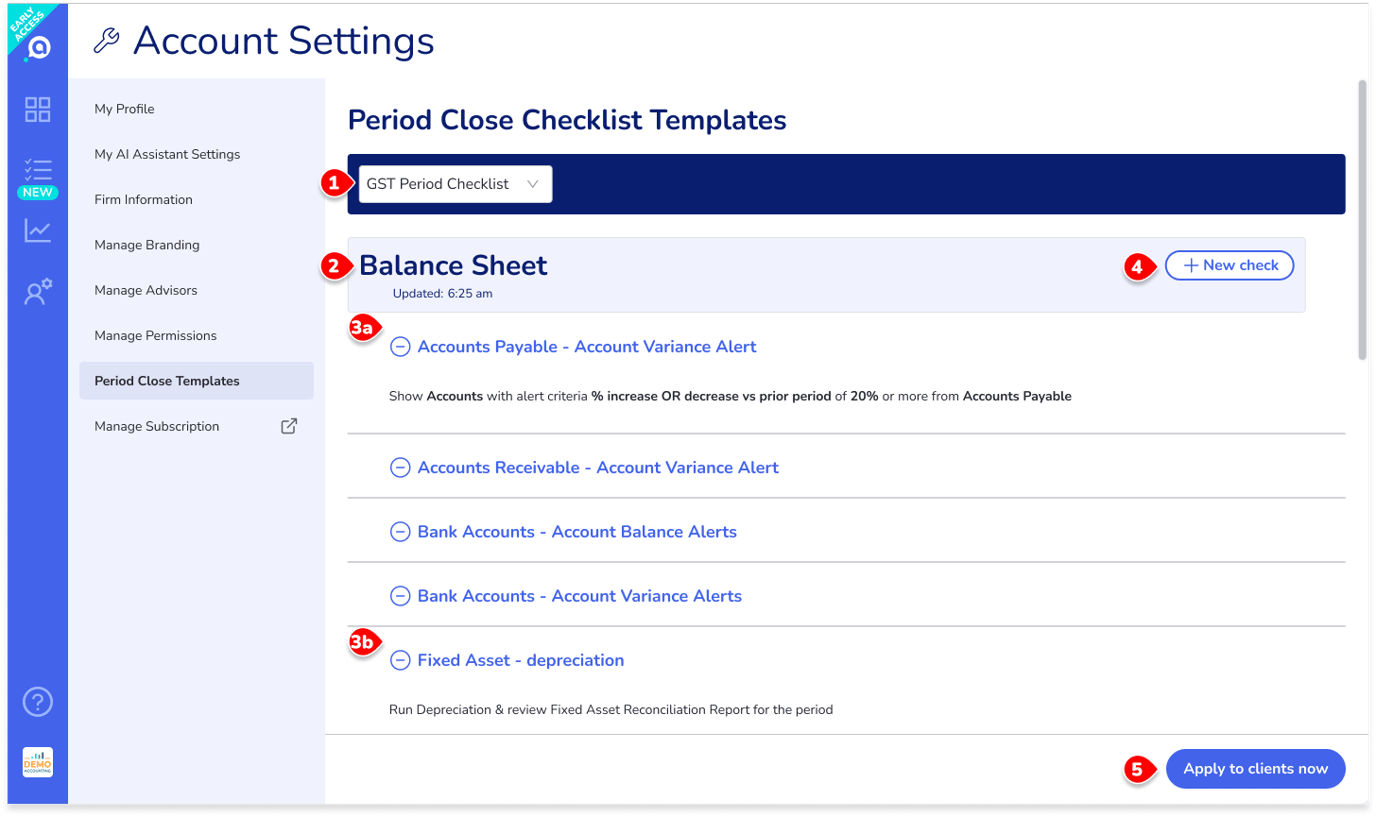 How to use the Period Close Checklist